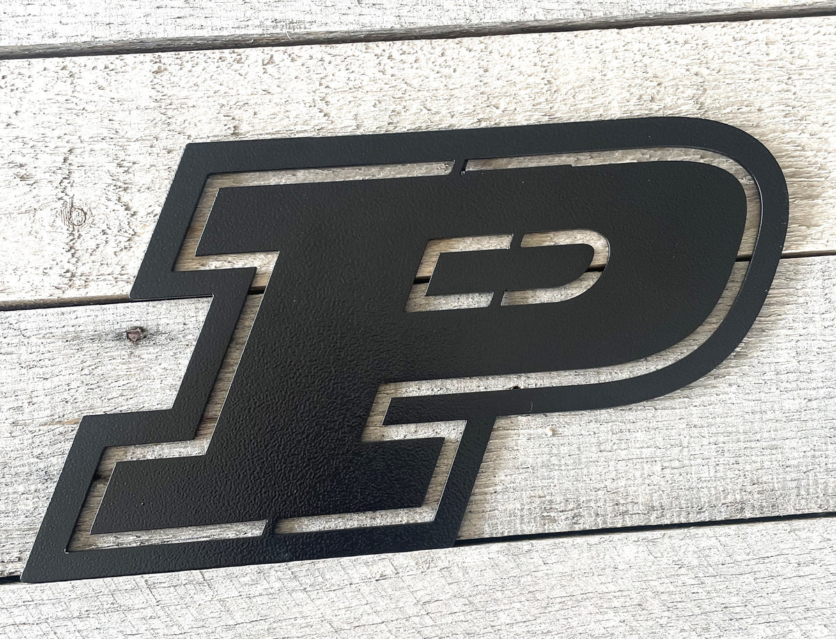 Purdue P Logo Metal Wall Art – Burke Metal Work