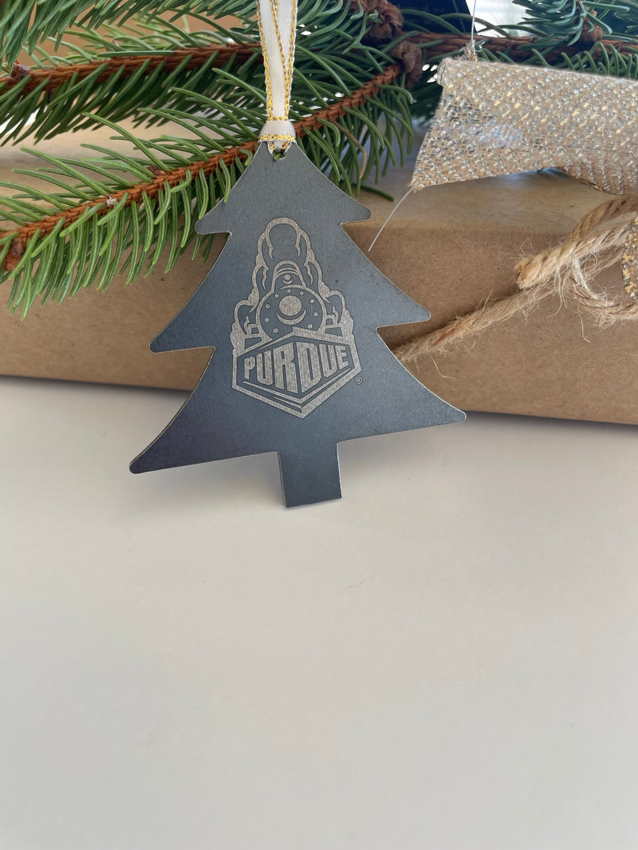 Purdue Christmas Tree Metal Ornament – Burke Metal Work