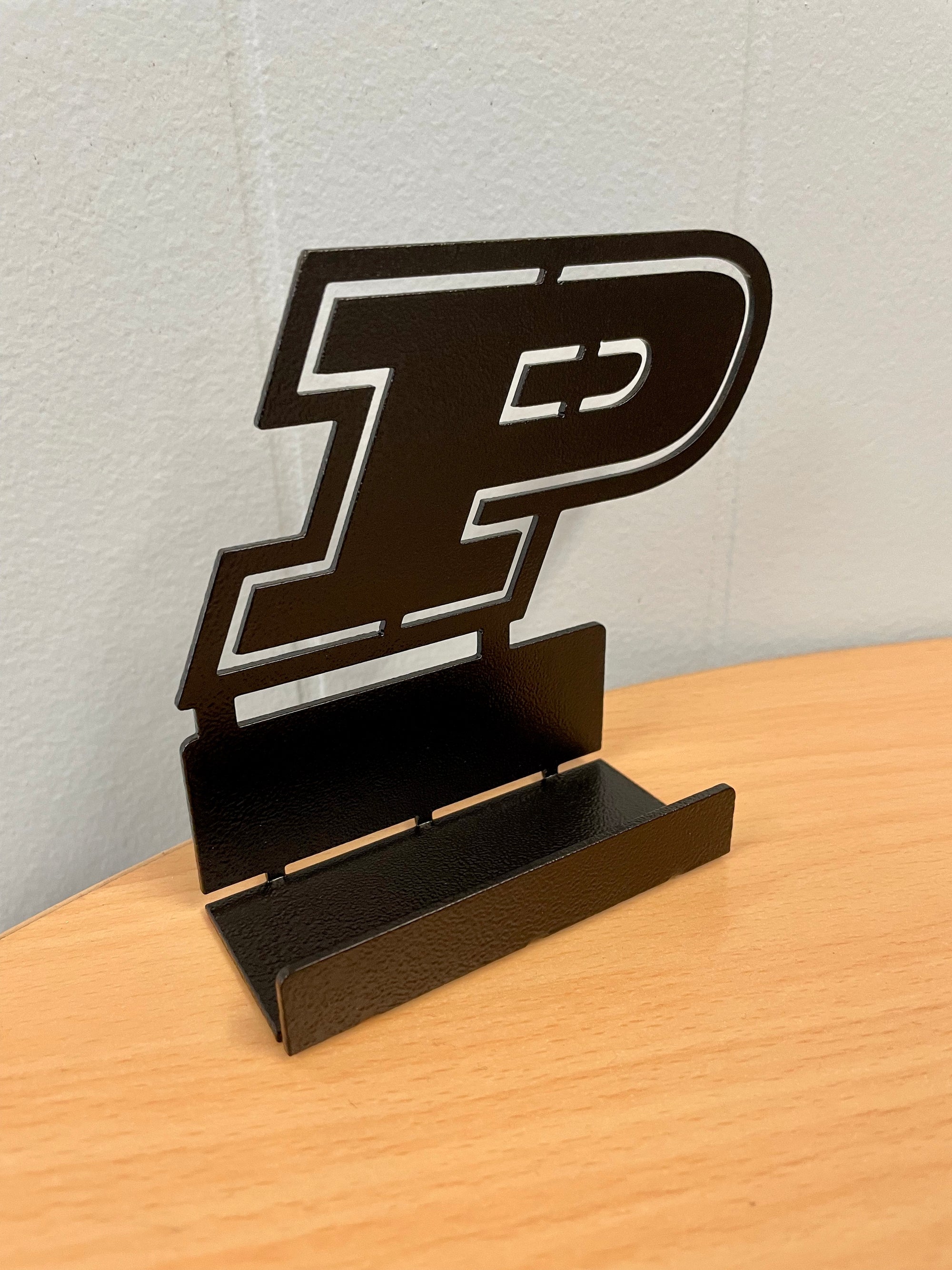 Purdue P Logo Metal Business Card Holder – Burke Metal Work