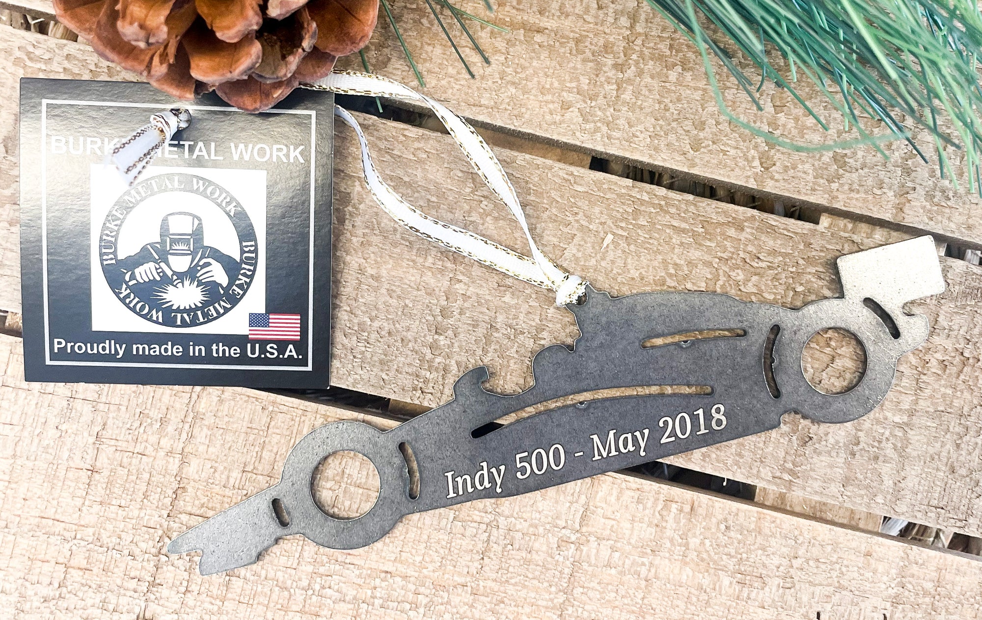 IndyCar Christmas Ornament Personalized – Burke Metal Work