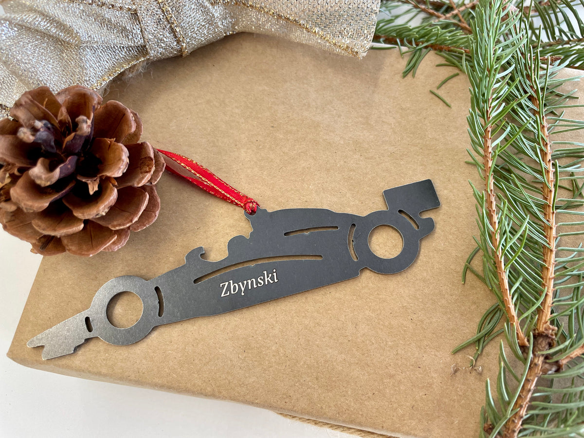 IndyCar Christmas Ornament Personalized – Burke Metal Work
