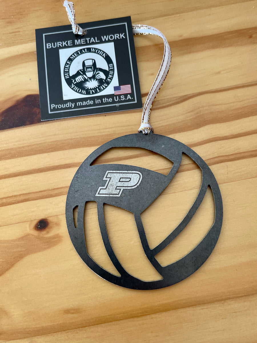 Purdue Volleyball Christmas Ornament – Burke Metal Work
