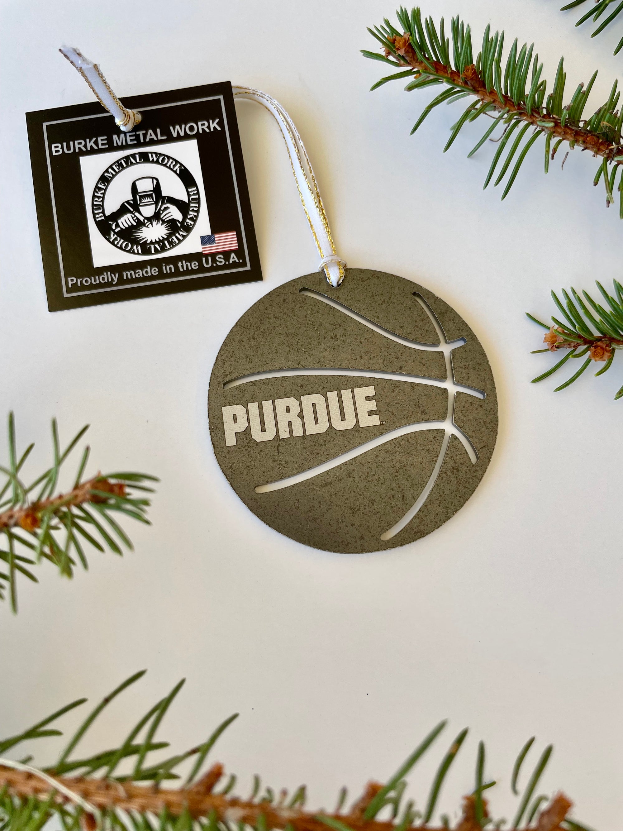 Purdue Basketball Christmas Ornament – Burke Metal Work