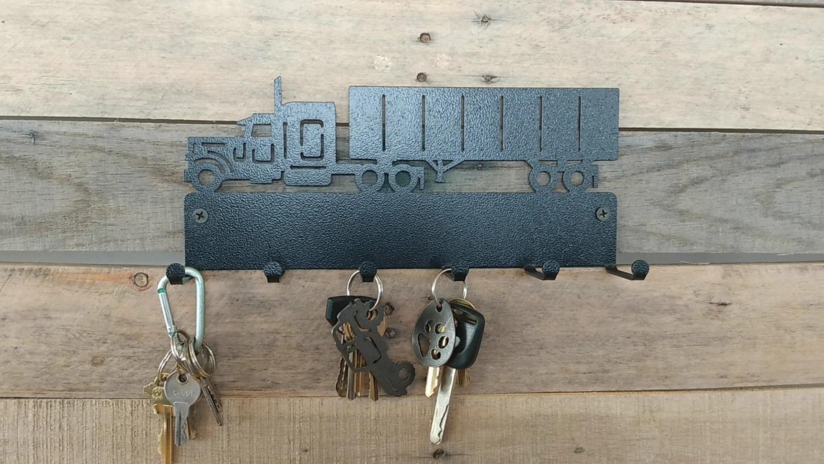 Burke Metal Work Semi Truck 18 wheeler Key Holder