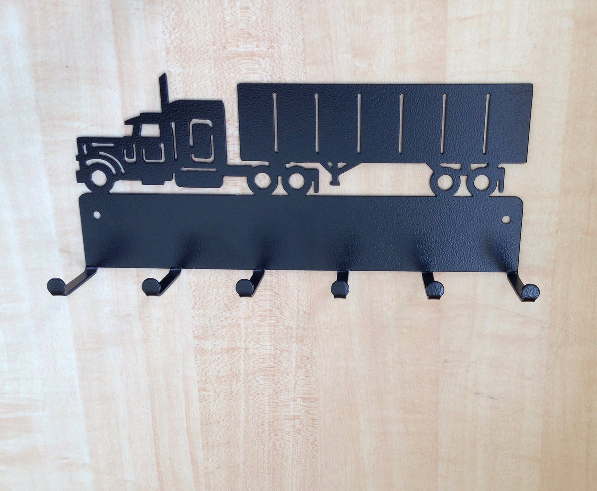 Burke Metal Work Semi Truck 18 wheeler Key Holder