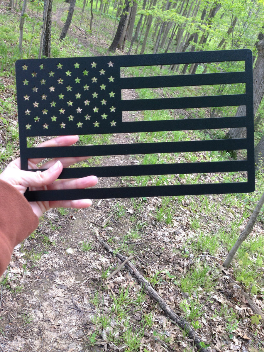 Burke Metal Work American Flag Metal Yard Sign