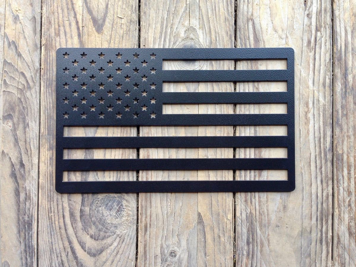 Burke Metal Work American Flag Metal Yard Sign
